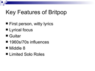 Britpop – gcse music | PPT