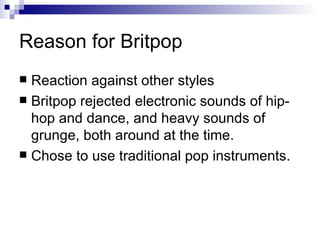 Britpop – gcse music | PPT