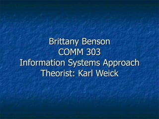 Brittany Benson Comm 303 Assignment 2 | PPT | Science