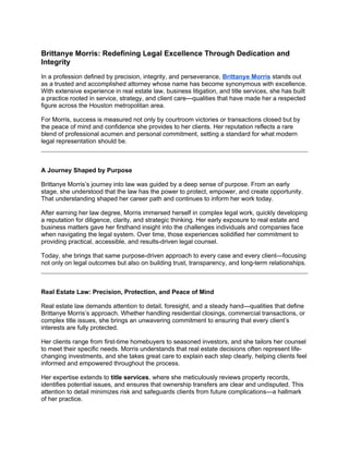 Brittanye Morris_ Redefining Legal Excellence Through Dedication and ...
