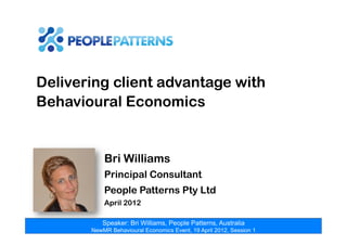 Bri williams behavioural economics - 2012 | PDF