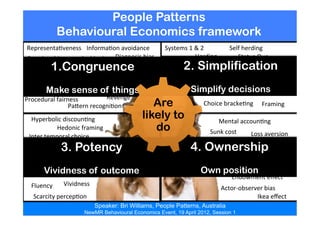 Bri williams behavioural economics - 2012 | PPT