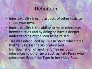 Intertextual analysis | PPTX