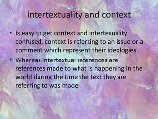 Intertextual analysis | PPTX