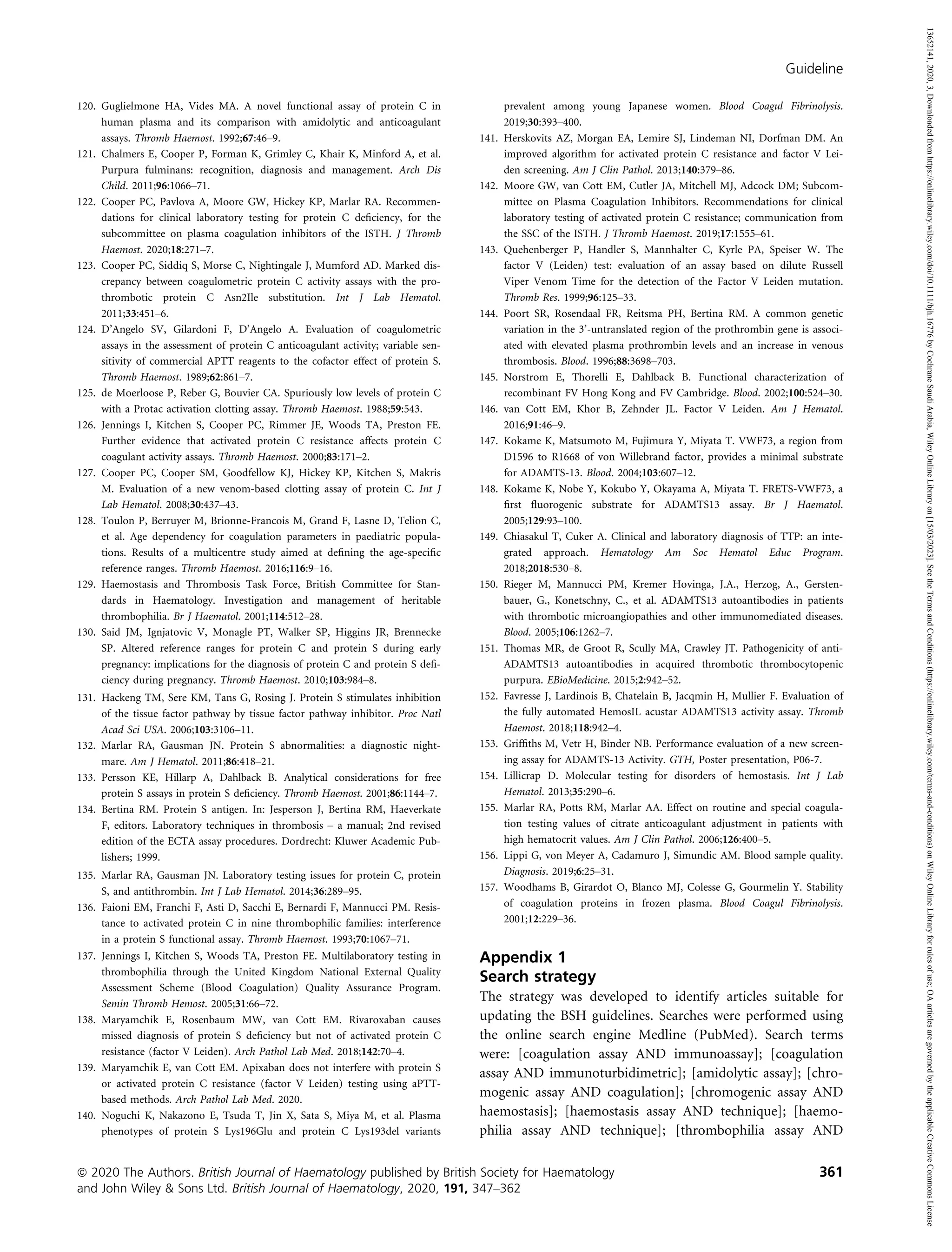 Br J Haematol - 2020 - Baker - Guidelines on the laboratory aspects of ...