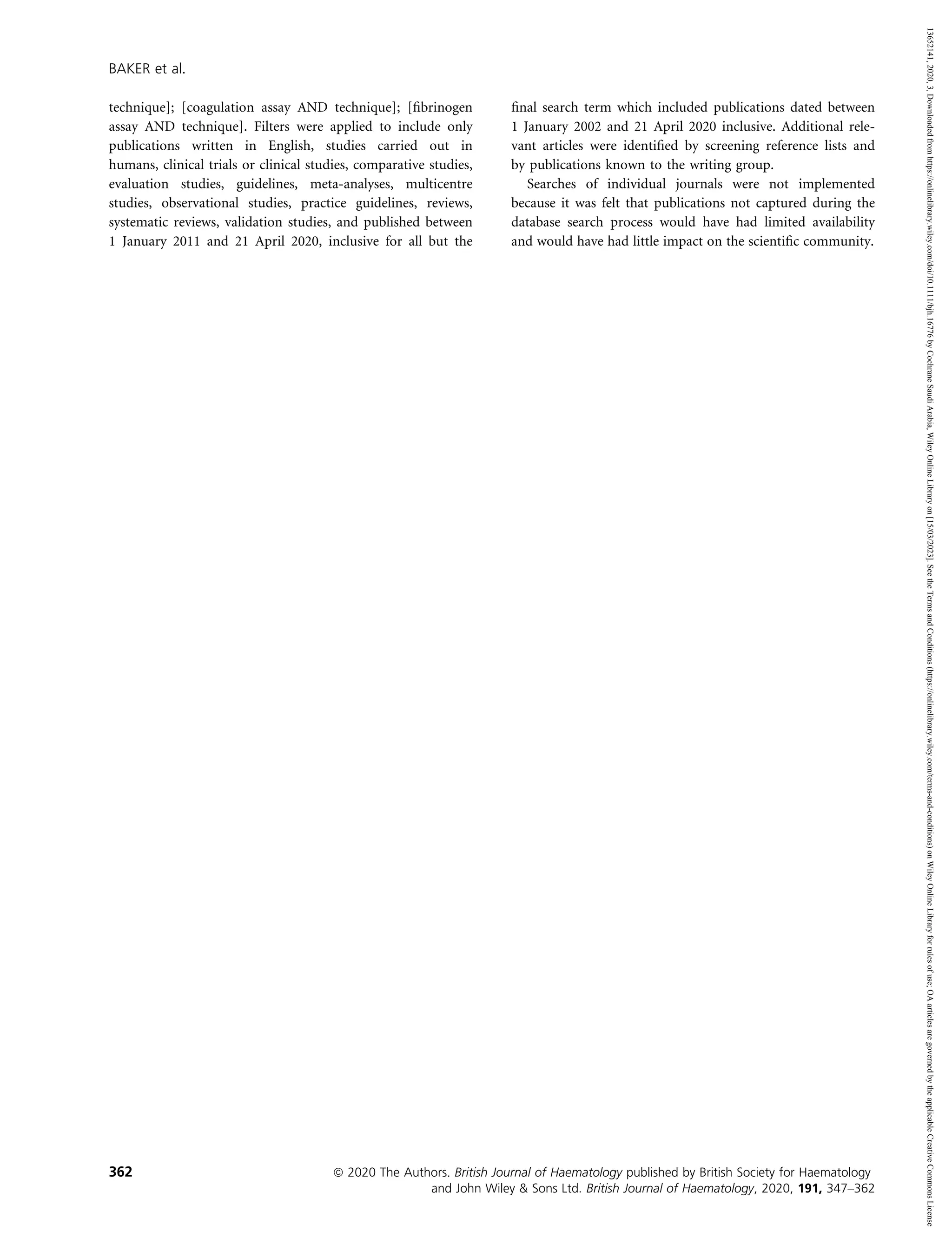Br J Haematol - 2020 - Baker - Guidelines on the laboratory aspects of ...