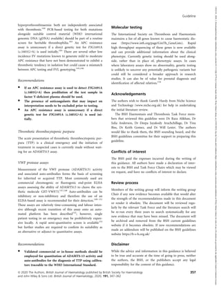 Br J Haematol - 2020 - Baker - Guidelines on the laboratory aspects of ...