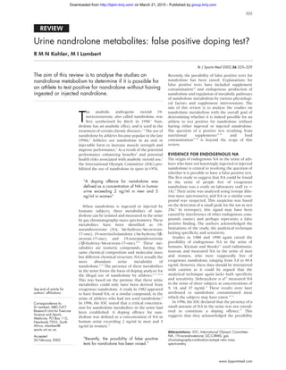 Tribestan and Doping tests | PDF