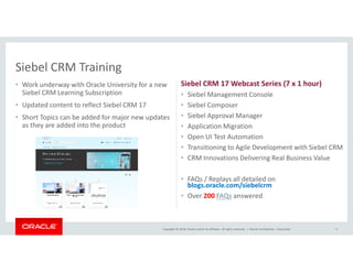 Achieving digital transformation with Siebel CRM and Oracle Cloud | PDF