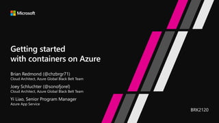 Getting started with containers on Azure | PPT