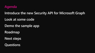 Unlocking security insights with Microsoft Graph API | PPTX