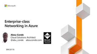 Brk30176 enterprise class networking in azure | PPT