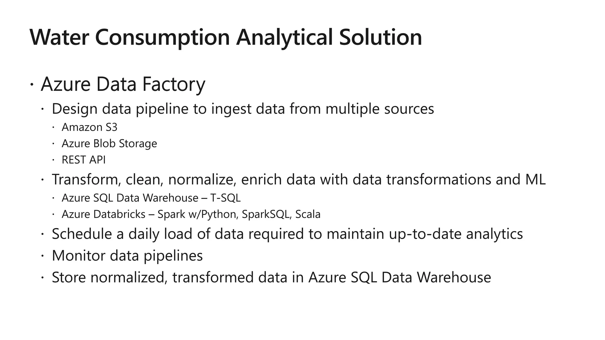 Develop Scalable Analytical Solutions With Azure Data Factory And Azure Sql Data Warehouse Ppt