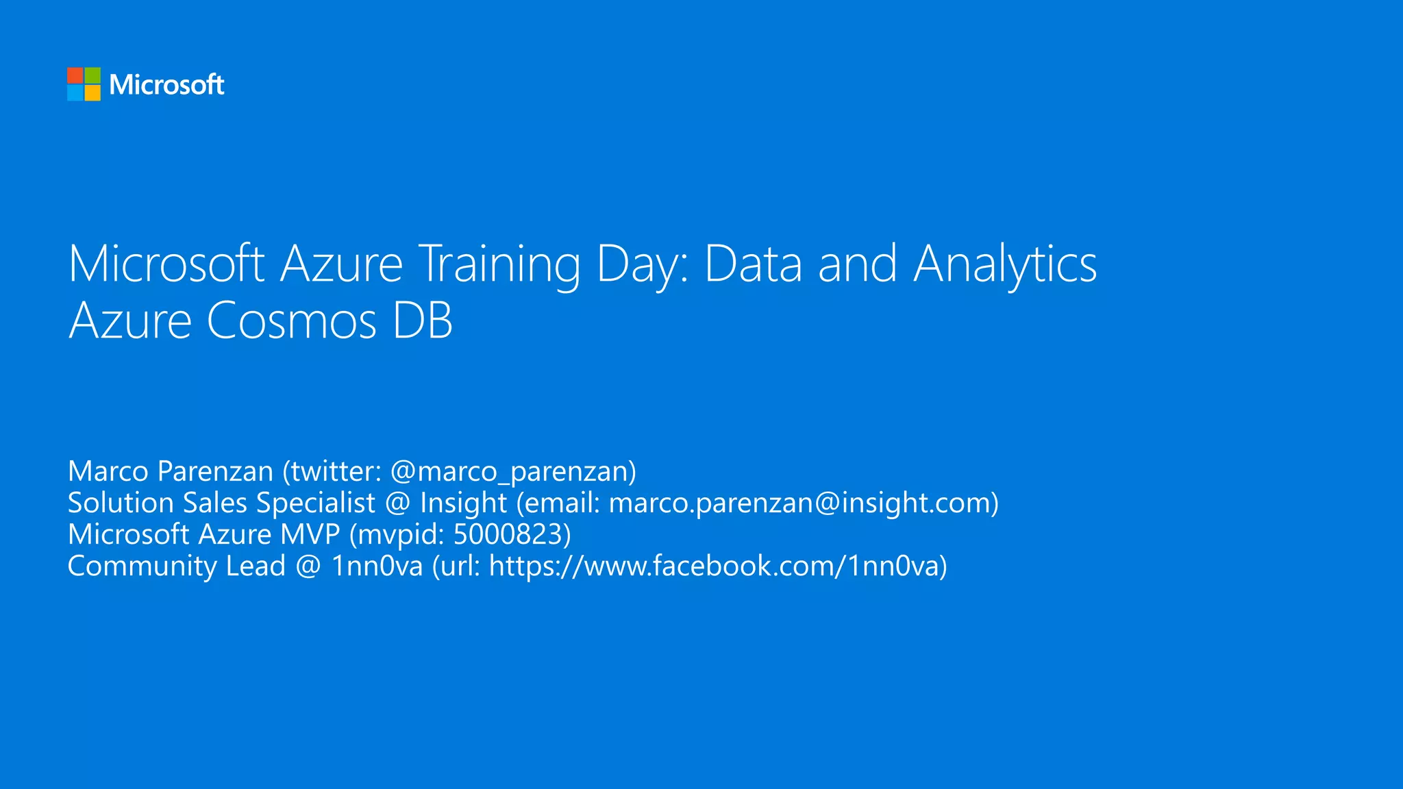 Azure CosmosDb | PPTX