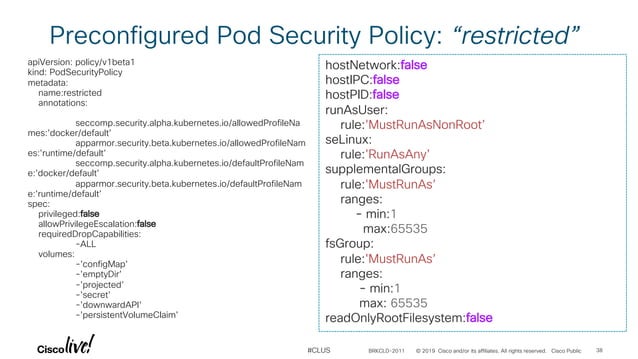 Container security within Cisco Container Platform | PPT Container security within Cisco Container Platform | PPT