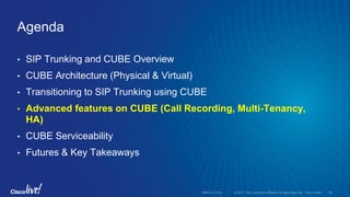 Deploying SIP Trunks with Cisco Unified Border Element (CUBE/vCUBE ...