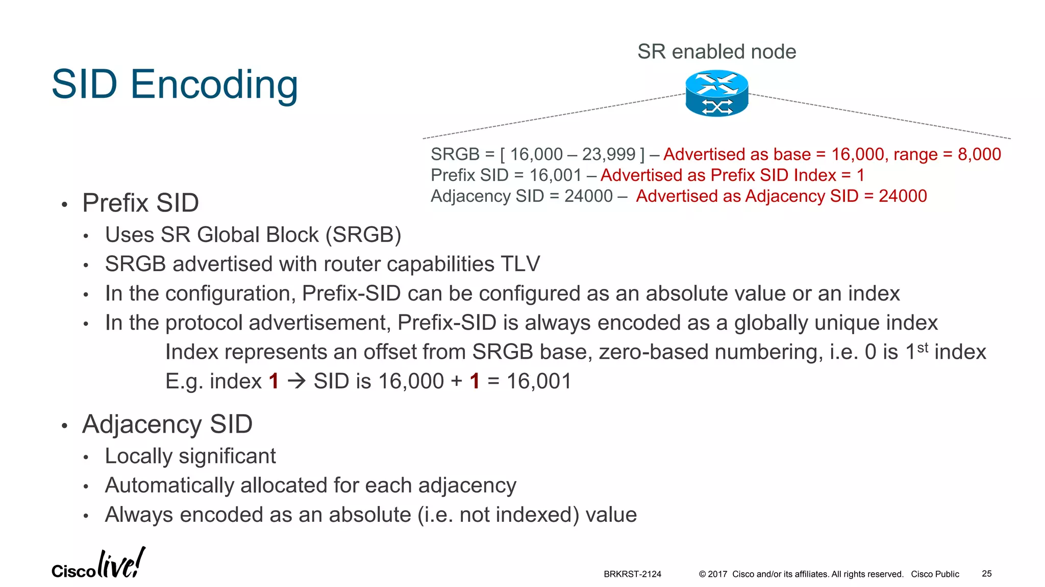 Cisco Live! :: Introduction to Segment Routing :: BRKRST-2124 | Las Vegas 2017 | PDF