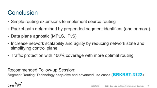 Cisco Live! :: Introduction to Segment Routing :: BRKRST-2124 | Las Vegas 2017 | PDF | Computer ...