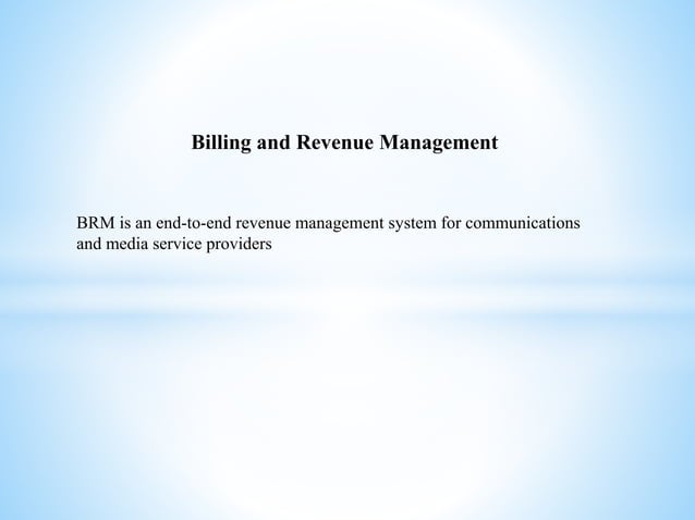 Billing and Revenue Management | PPT
