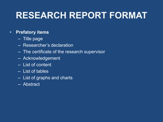 Fundamentals of Business Research & Report | PPTX