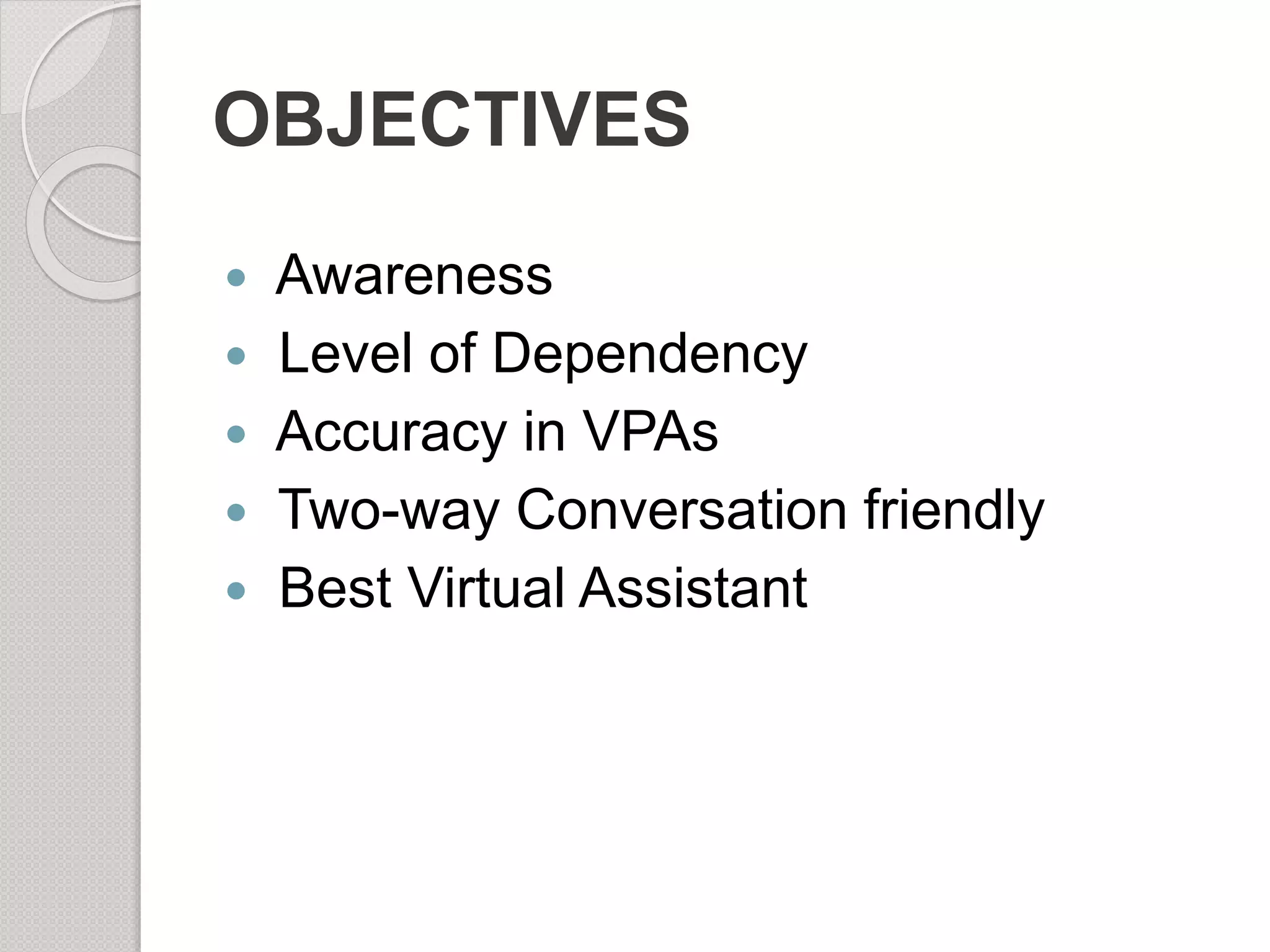 Study on Virtual Assistants | PPTX