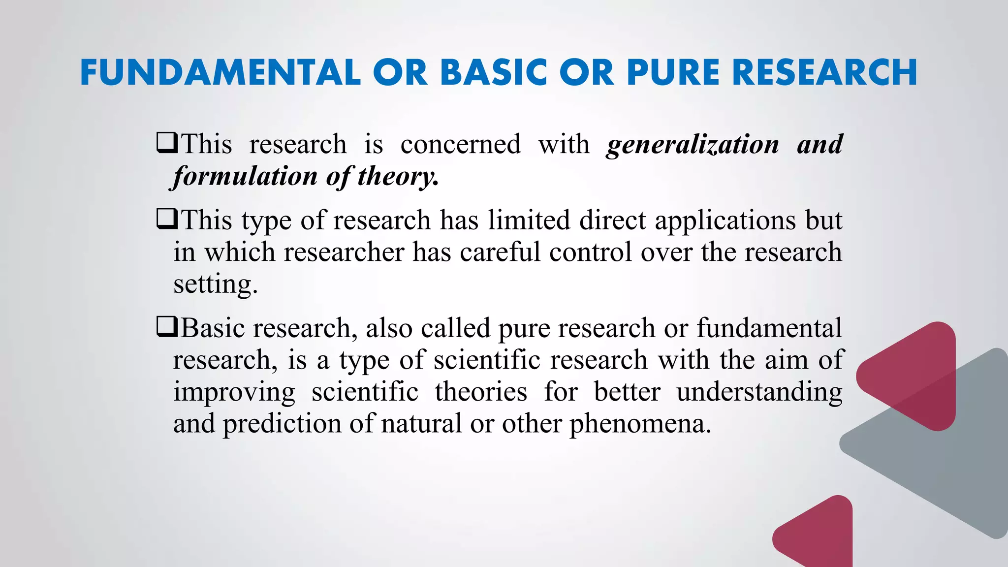 Types of research | PPTX