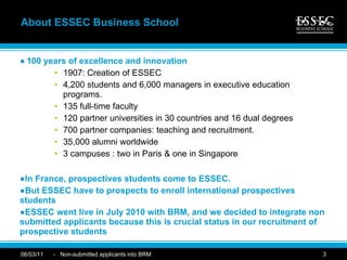 ESSEC - Banner Relationship Management - How we include nonsubmitted ...