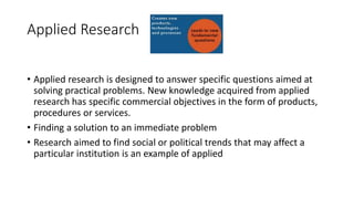 Brm types of research | PPTX