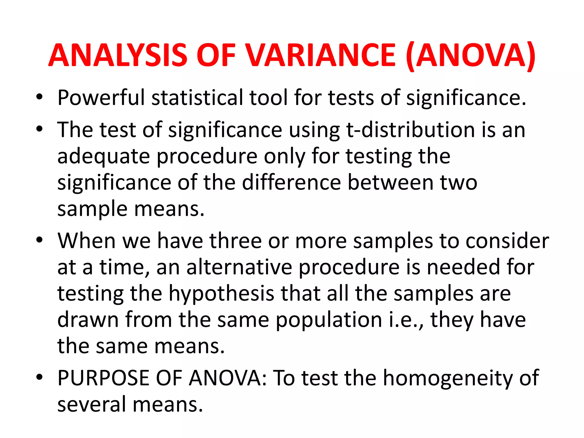 Anova - One way and two way | PPTX