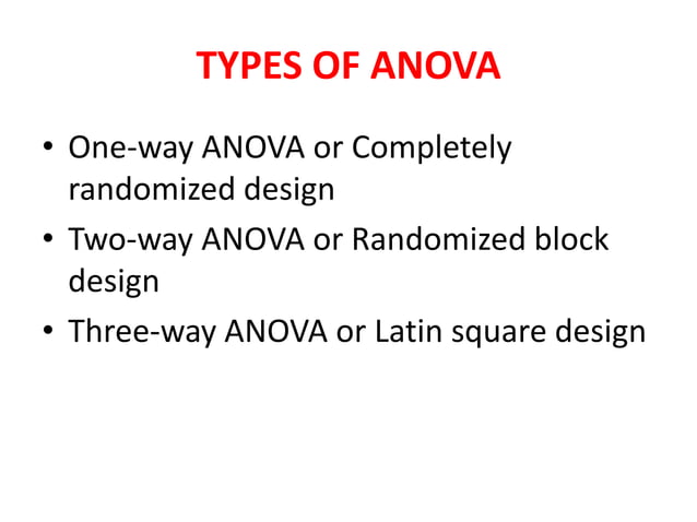 Anova - One way and two way | PPTX