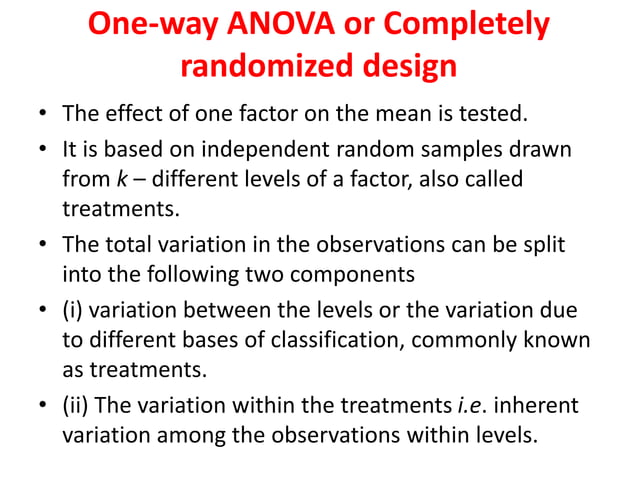 Anova - One way and two way | PPTX