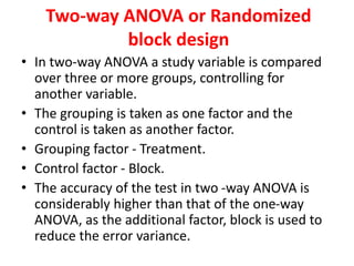 Anova - One way and two way | PPTX