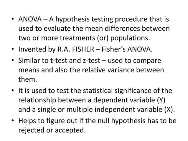 Anova - One way and two way | PPTX