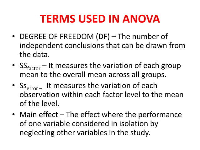 Anova - One way and two way | PPTX