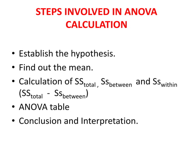 Anova - One way and two way | PPTX