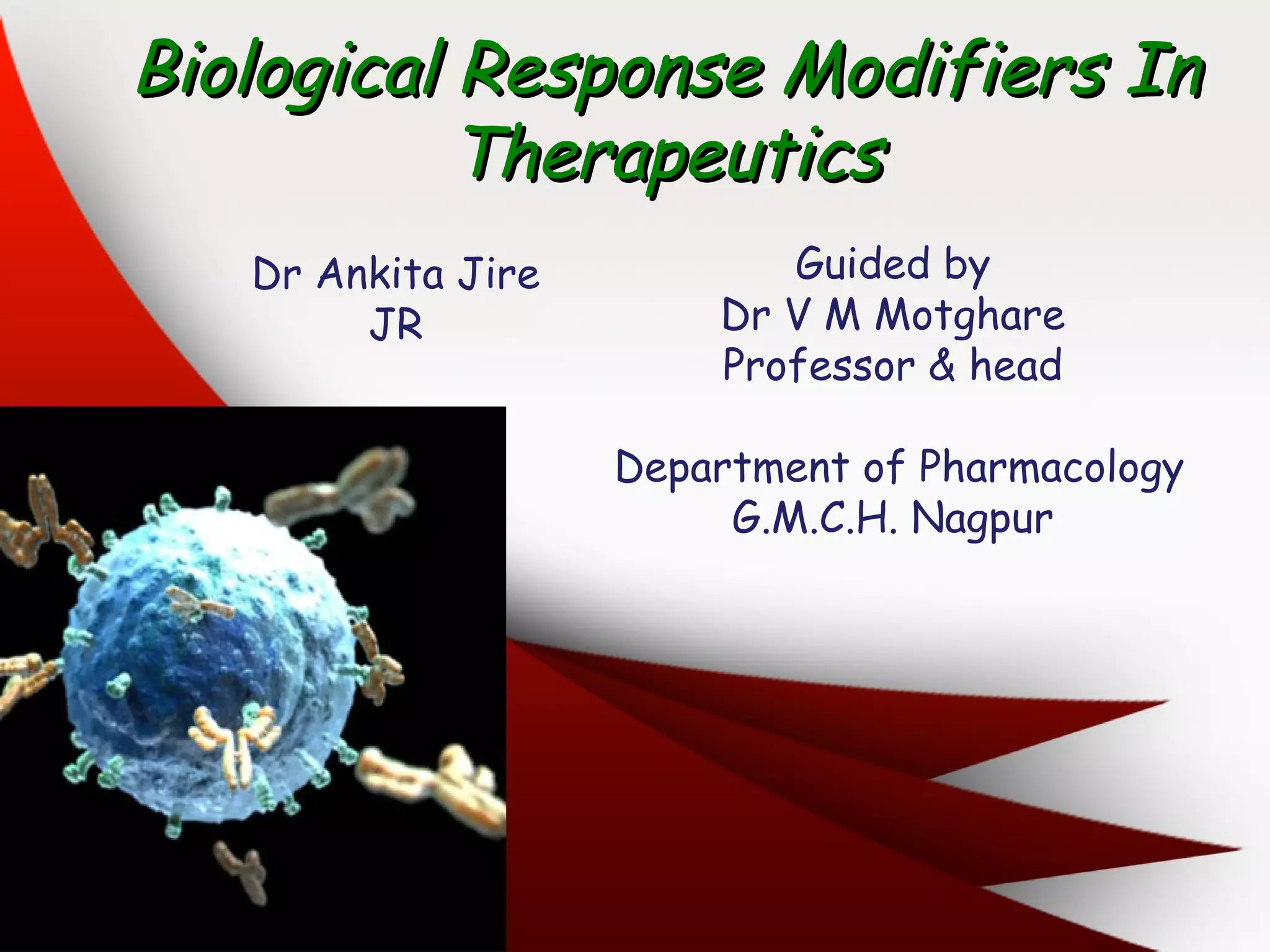 Biological response modifiers | PPT