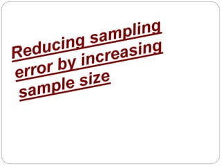 Methods of reducing sampling error-Bindu | PPTX