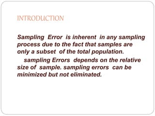 Methods of reducing sampling error-Bindu | PPTX