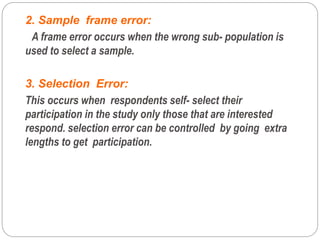 Methods of reducing sampling error-Bindu | PPTX