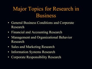 Business Research Method Introduction ppt | PPT
