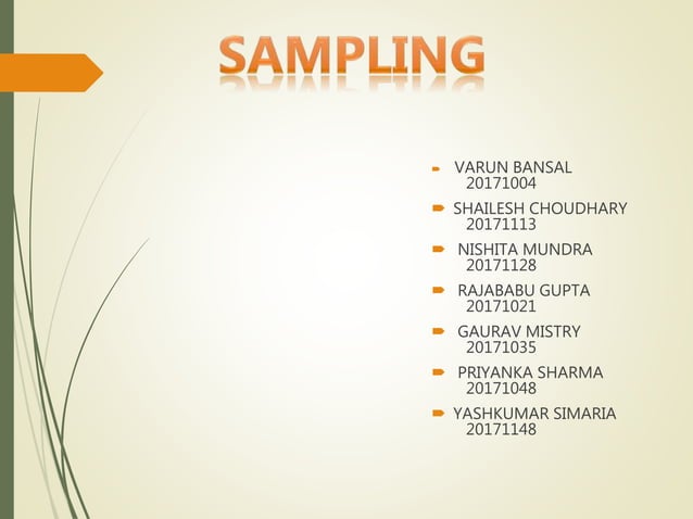 Brm group 3(sampling) | PPT
