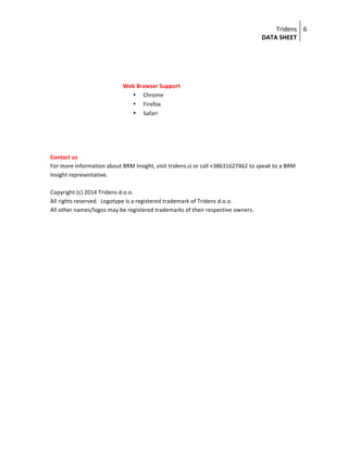 Brm insight data_sheet | PDF