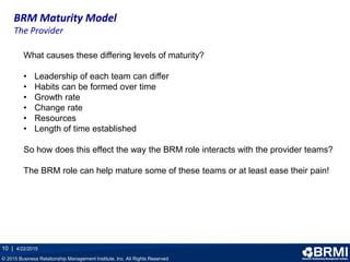 Brm interaction with the business and provider teams | PPT