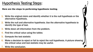 hypothesis, testing of hypothesis | PPTX