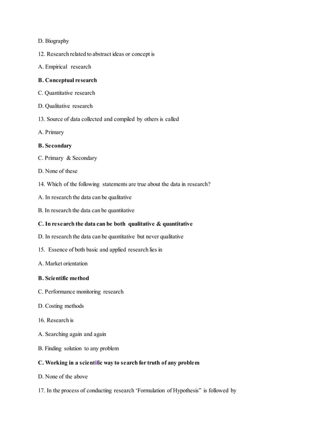 RESEARCH METHODOLOGY MCQ | DOCX RESEARCH METHODOLOGY MCQ | DOCX