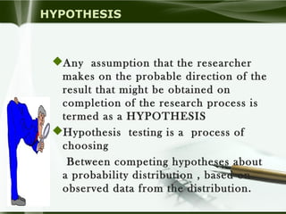 Brm (one tailed and two tailed hypothesis) | PPT
