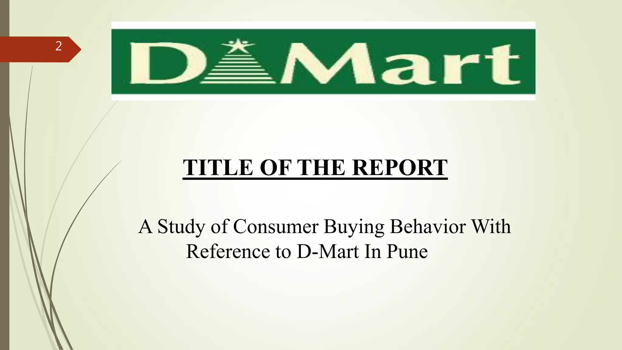 Business reasearch about D-MArt ppt | PPTX