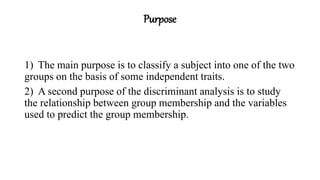 Discriminant Analysis | PPT
