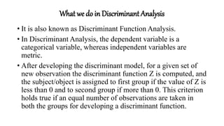 Discriminant Analysis | PPT