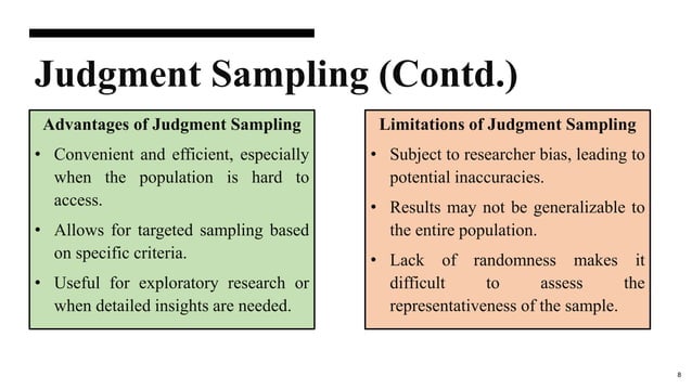 Understanding Sampling Methods, Simple Random Sampling & Judgment Sampling | PPTX